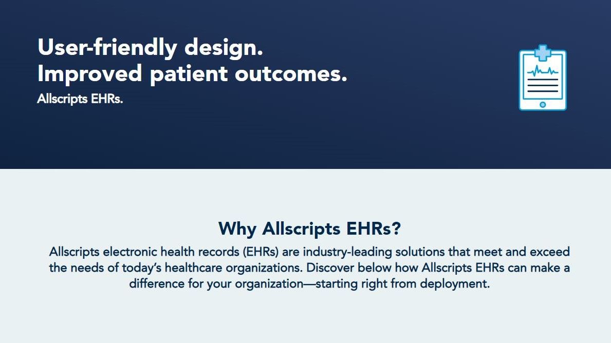 Allscripts EHR review | TechRadar