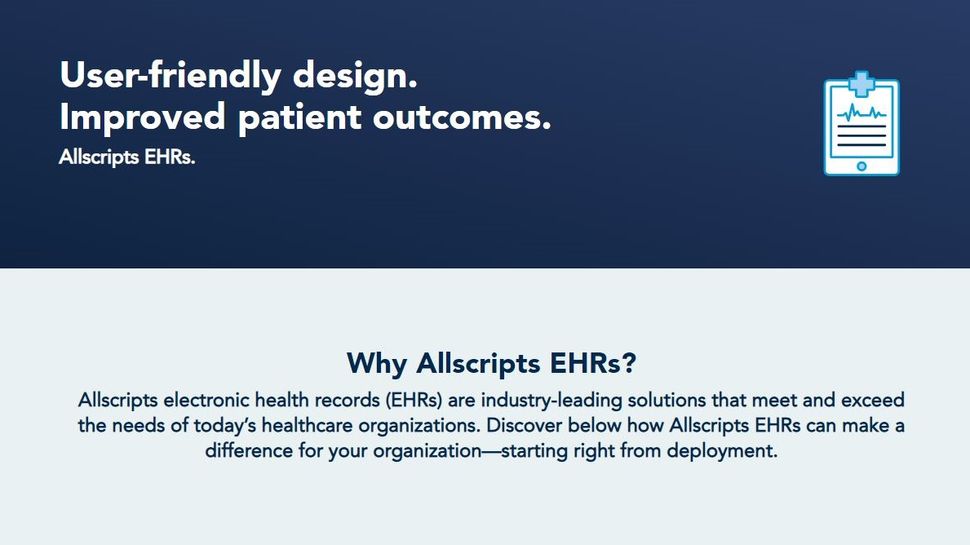 Allscripts EHR review | TechRadar