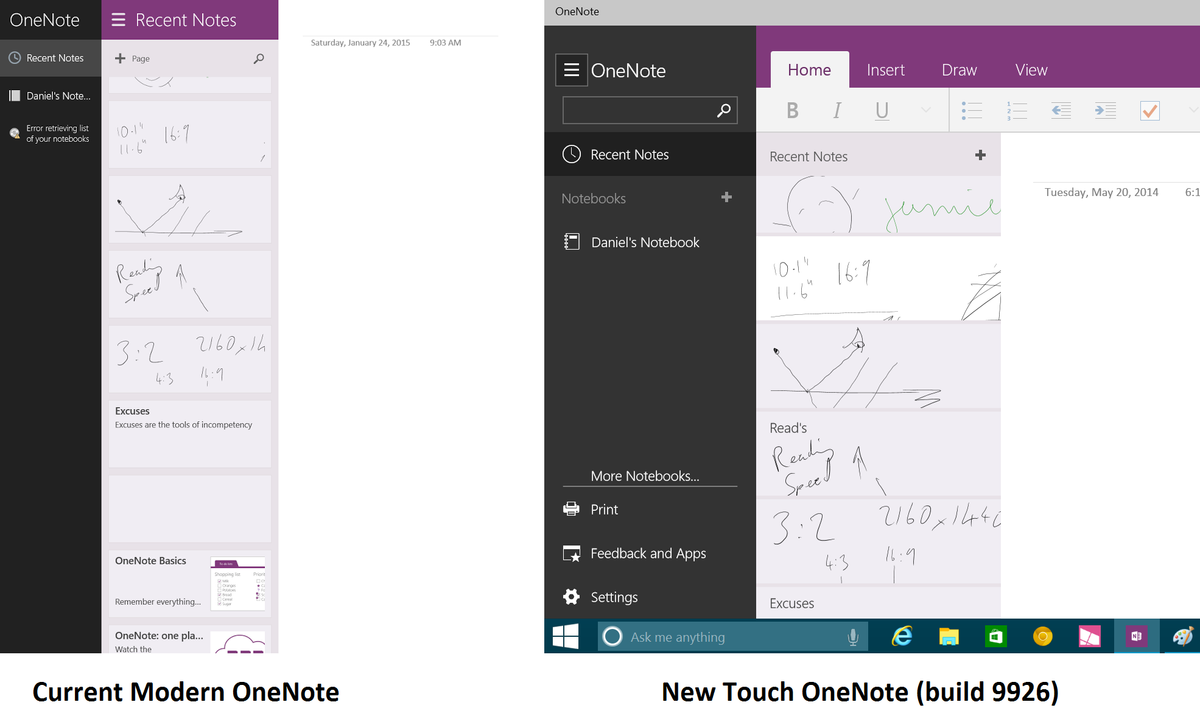 Closer look: Windows 10 January Preview includes new OneNote for Office ...
