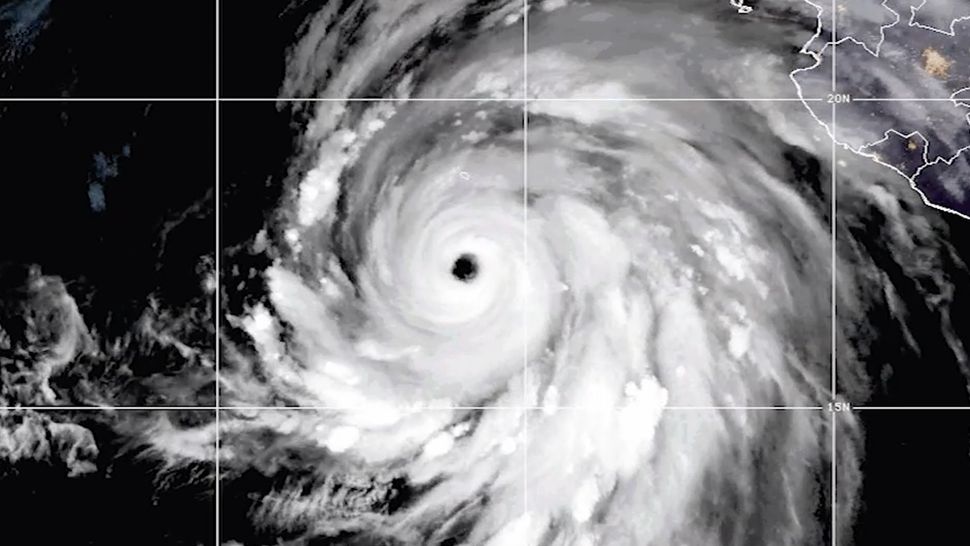 Satellites watch Hurricane Hilary swirl above the Pacific (video) | Space