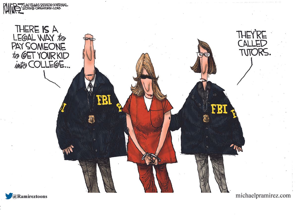 Editorial Cartoon U.S. FBI Bribery College Admissions Scandal | The Week