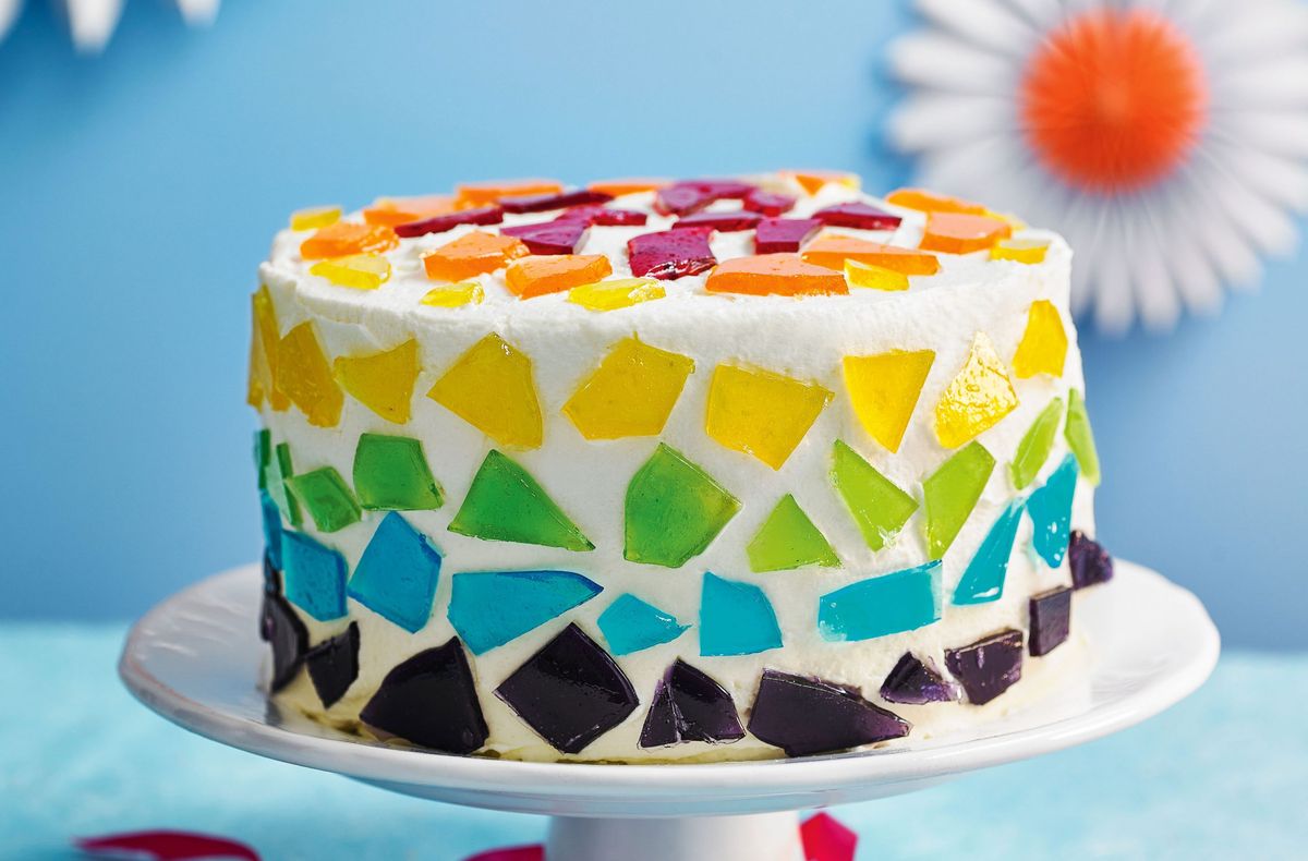 Stained glass cake | Dessert Recipes | GoodtoKnow