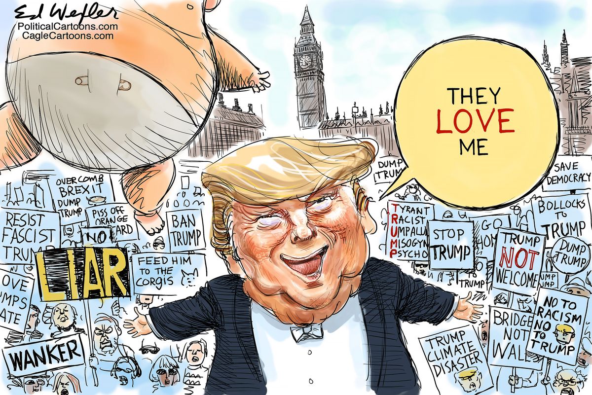 Political Cartoon U.S. Trump State Visit England United Kingdom | The Week