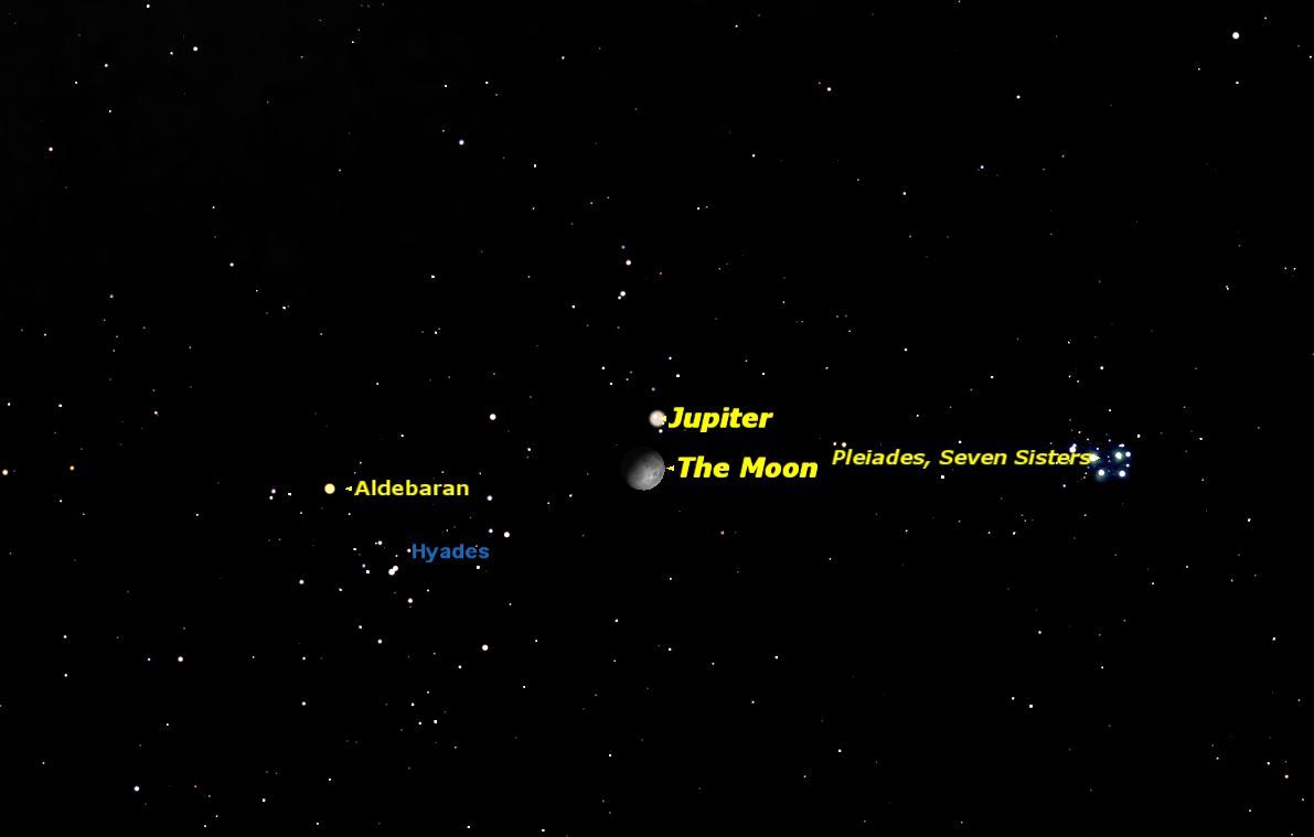 See Jupiter and Moon Shine Dazzlingly Close Together Monday | Space