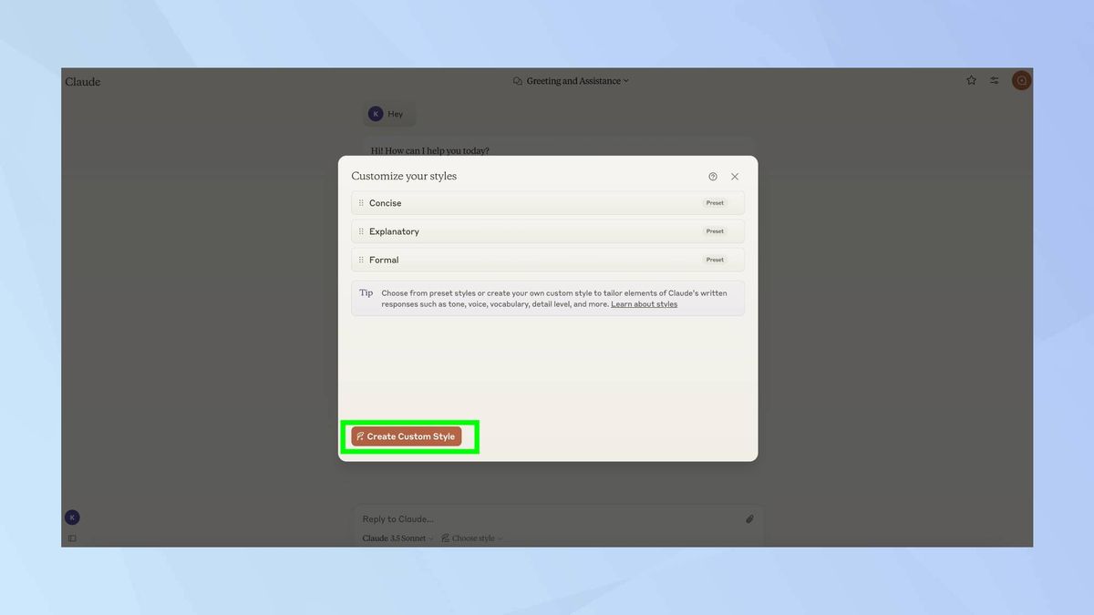 How to use Claude custom styles | Tom's Guide