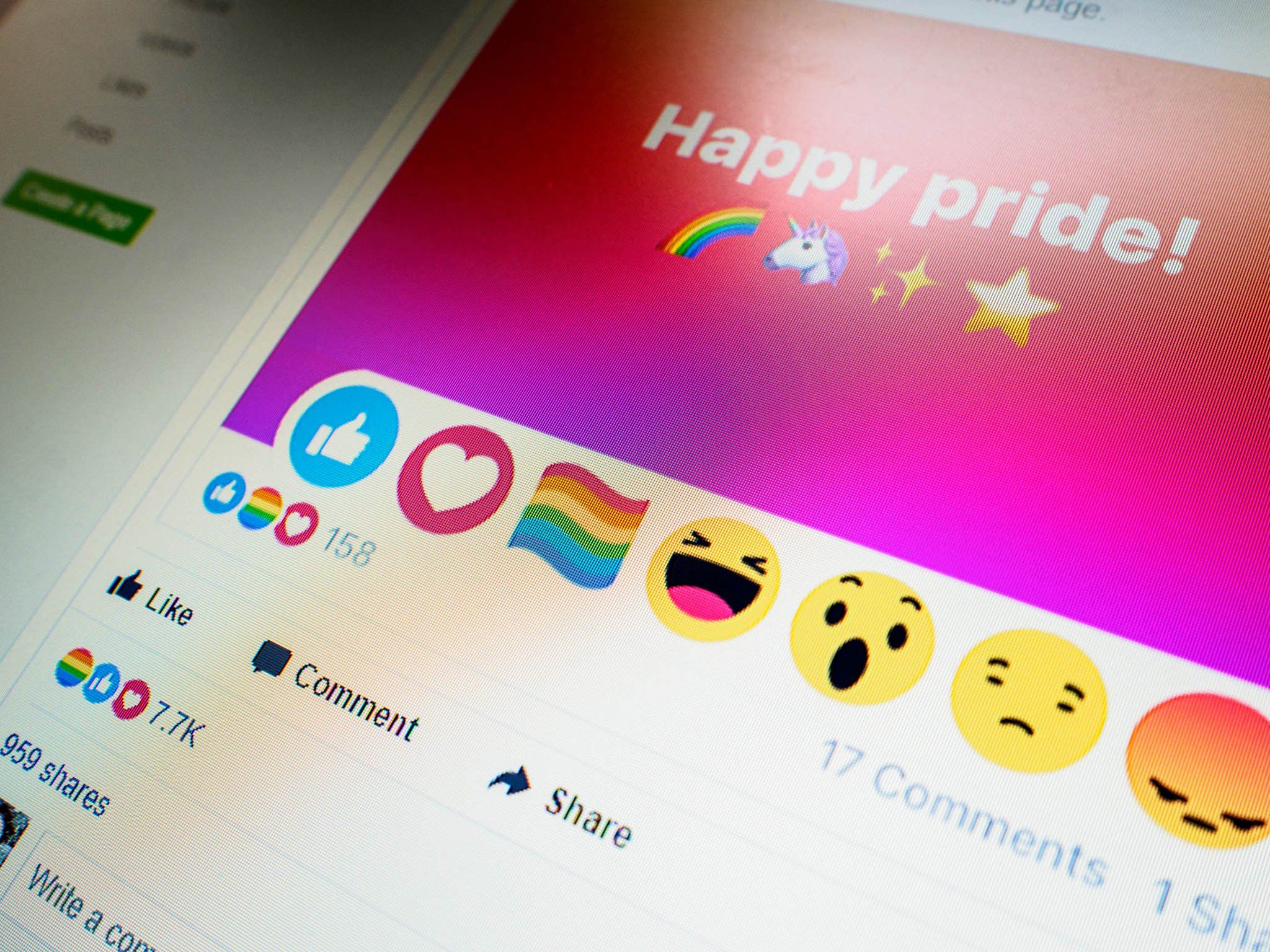 How to get a Pride flag reaction on Facebook | Windows Central