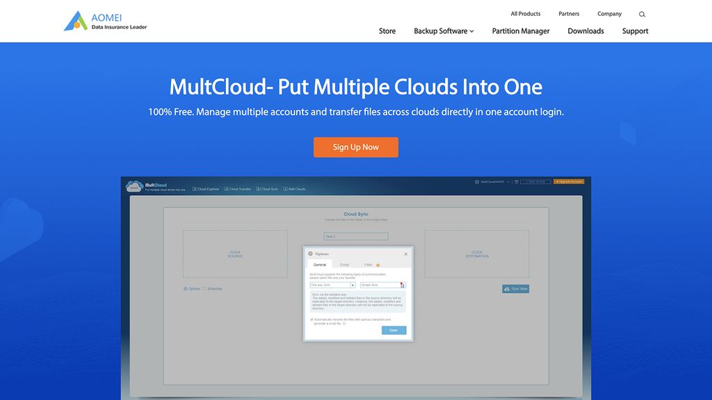 AOMEI Multcloud cloud storage review | TechRadar