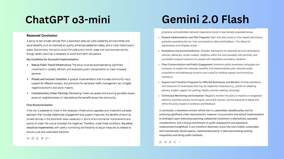 I tested ChatGPT o3-mini vs Gemini 2.0 Flash with 7 prompts — here’s ...
