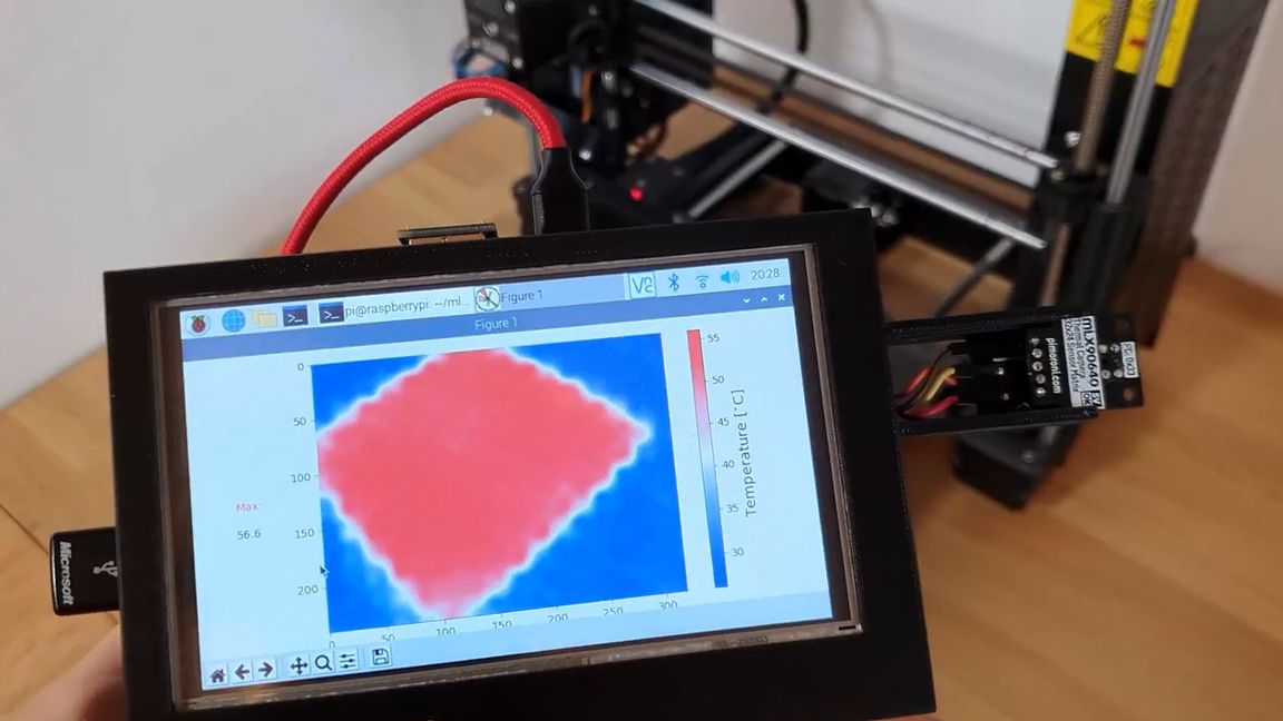 Portable Raspberry Pi Thermal Camera Can Read Your Temperature at a ...