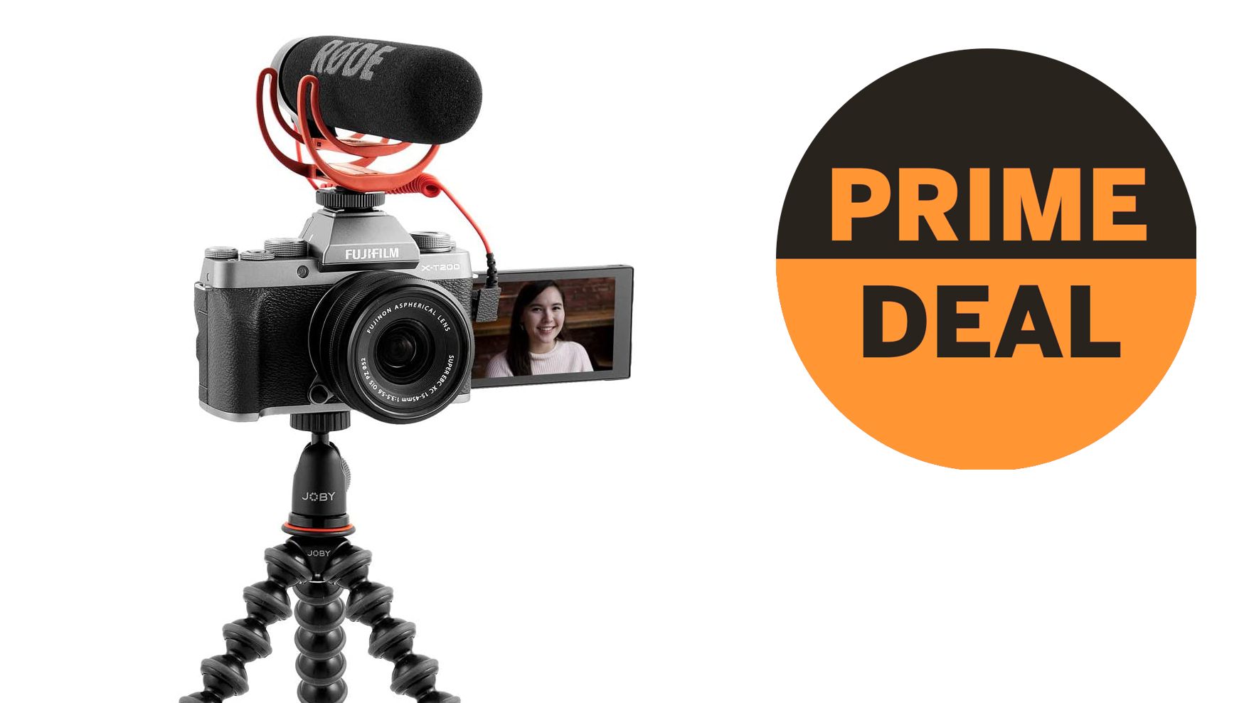 Fujifilm X-T200 Vlogger Kit (with lens, mic, GorillaPod + 16GB card ...