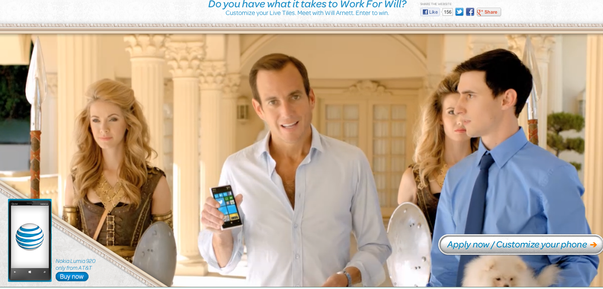 AT&T kicks off Lumia 920 ad campaign with comedian Will Arnett ...