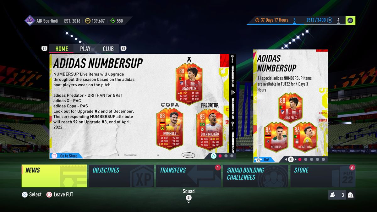 FIFA 22 Numbers Up cards list and upgrades | GamesRadar+