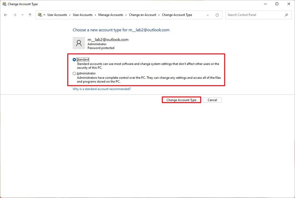How to change account type on Windows 11 | Windows Central