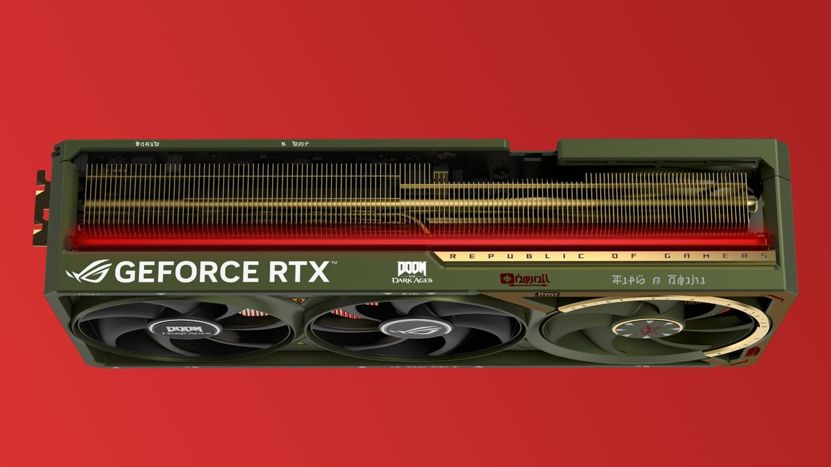 This Doom-themed Asus RTX 5080 is here just in time for some medieval ...