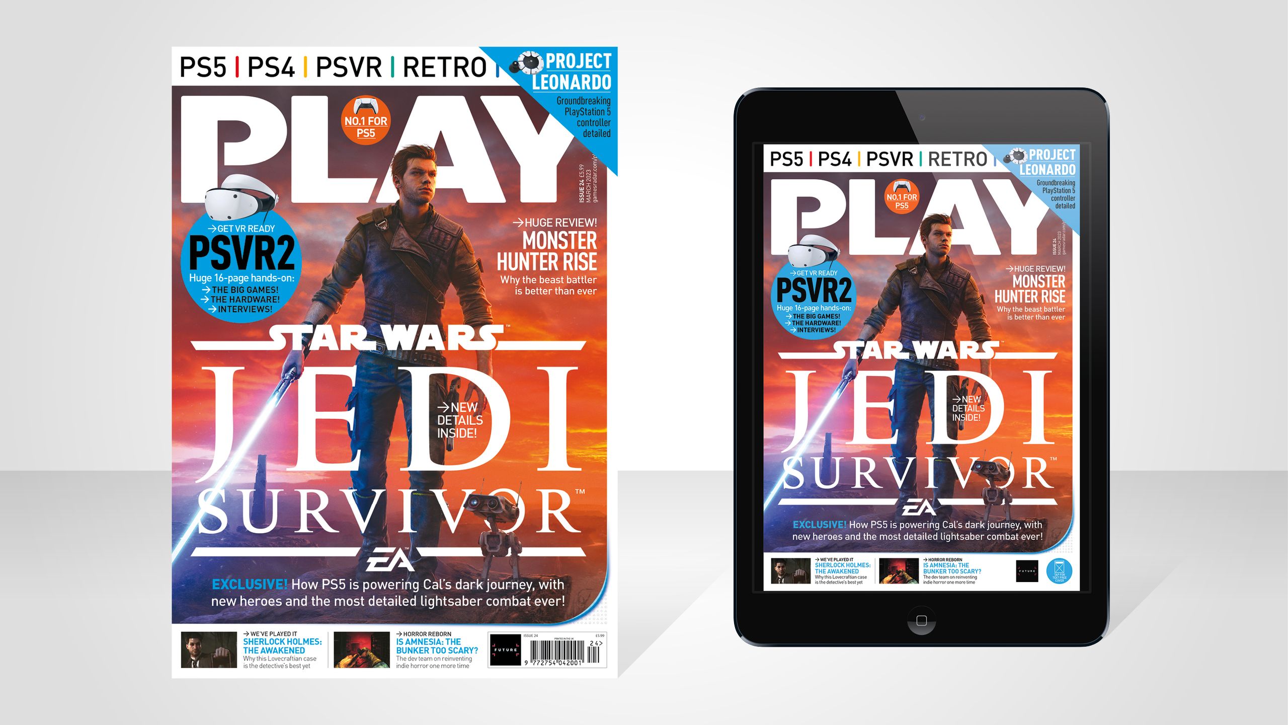 Star Wars Jedi: Survivor lights up PLAY’s cover | GamesRadar+