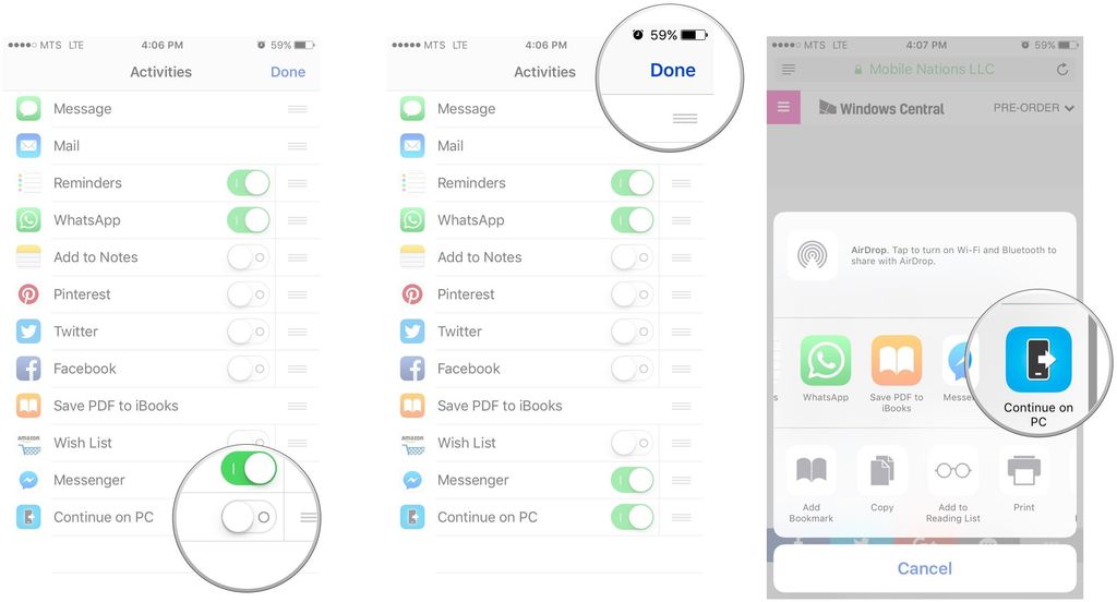 How to use 'Continue on PC' for Android and iOS in Windows 10 Fall ...