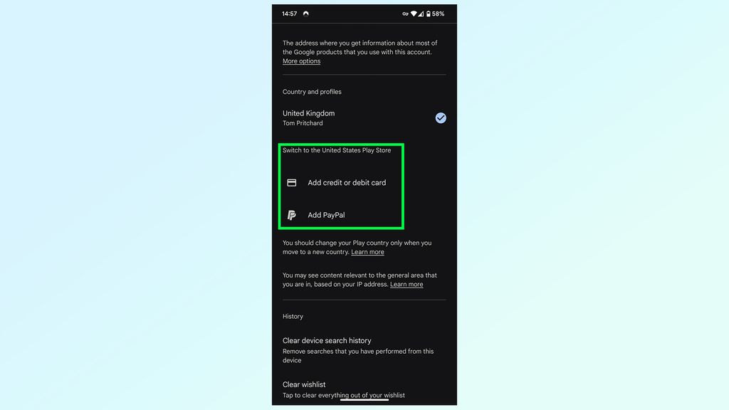 How to change your country on Google Play Store | Tom's Guide