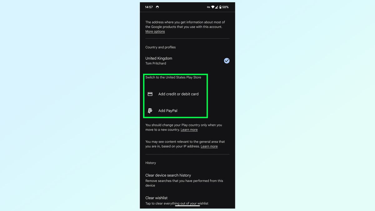How to change your country on Google Play Store | Tom's Guide