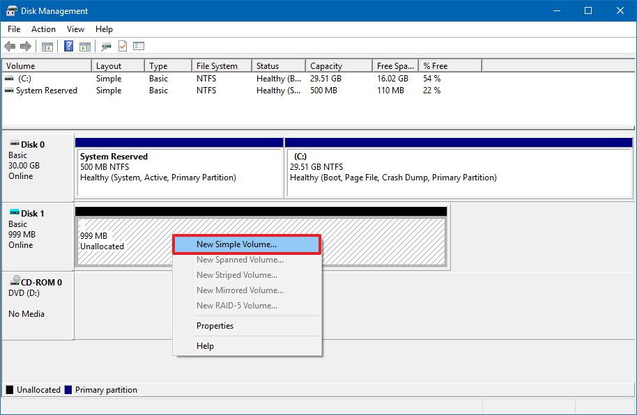 How to create and set up a virtual hard disk on Windows 10 | Windows ...
