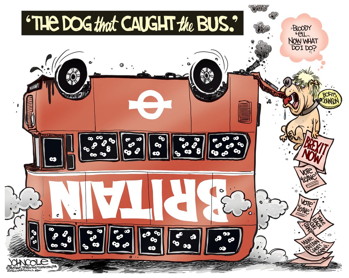 Political cartoon World Boris Johnson and Brexit | The Week