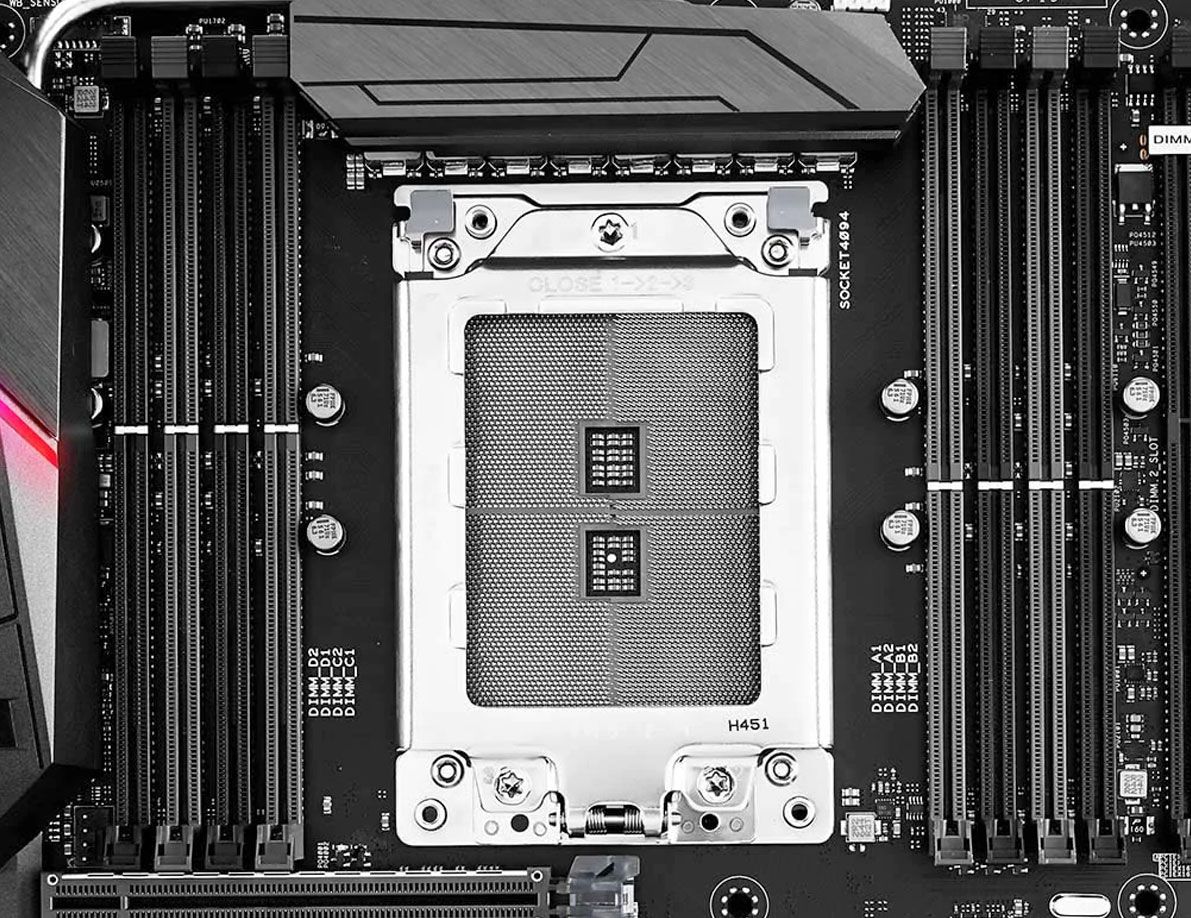 AMD's Threadripper is huge, with an equally large socket and cooler ...