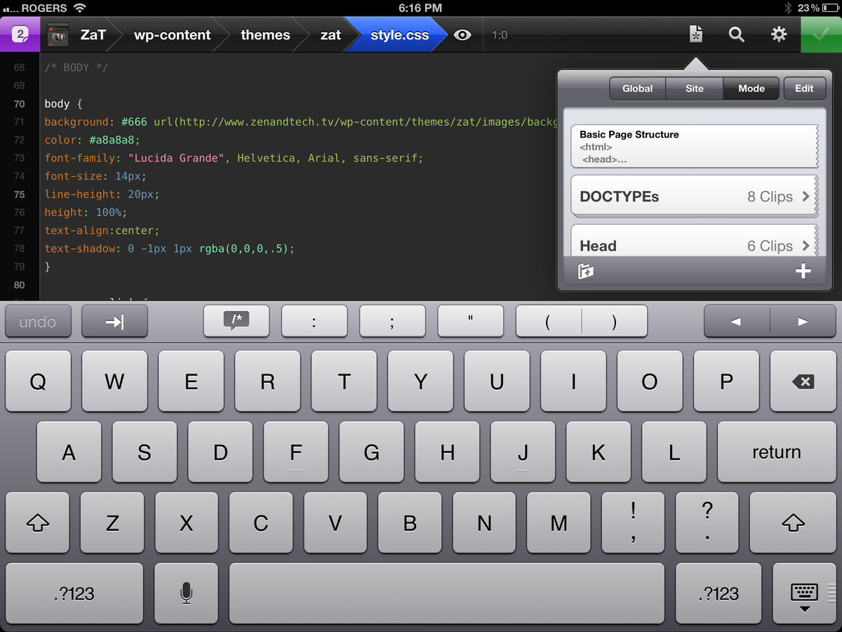 Diet Coda vs. Gusto vs. Textastic: Code editor for iPad app shootout ...