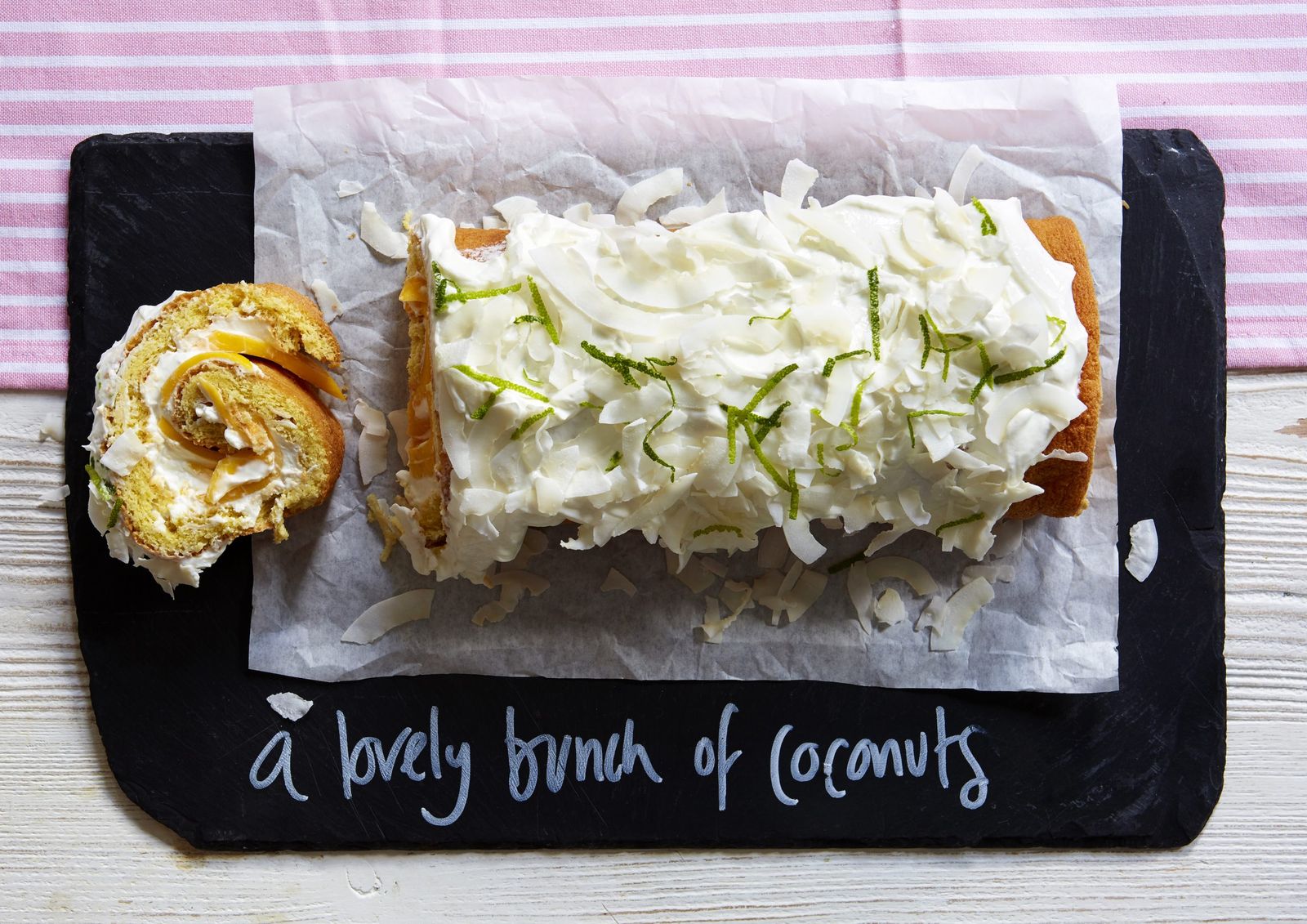 Mango roulade with coconut cream | British Recipes | GoodtoKnow