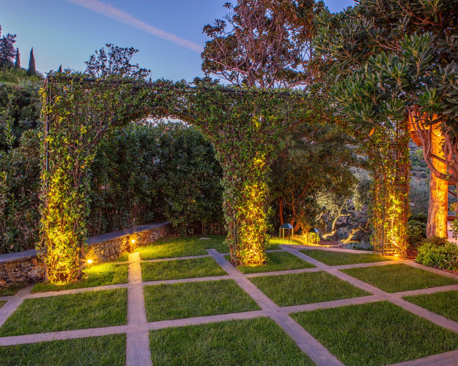A unique coastal terraced garden designed as an open air entertaining ...