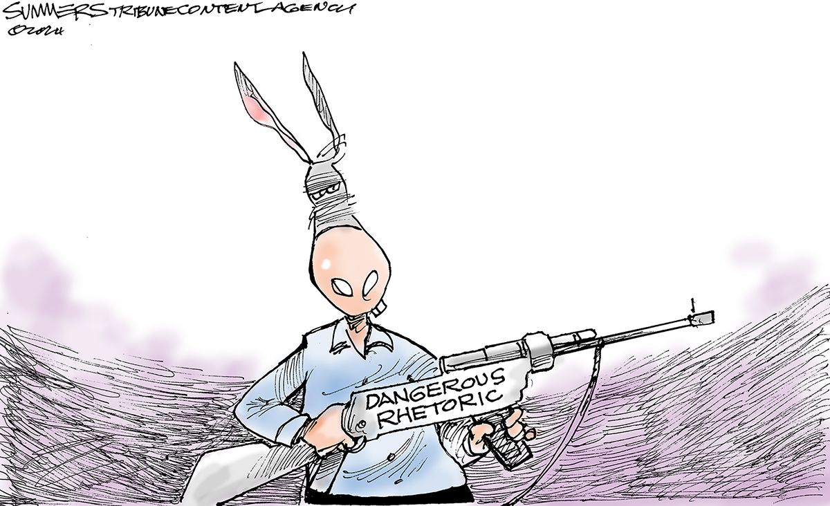 5 double-edged cartoons about violent rhetoric on both sides | The Week