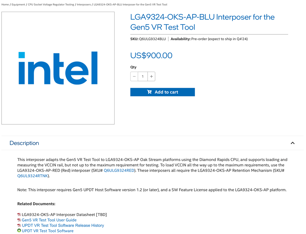 Intel's Diamond Rapids will use LGA9324 packaging | Tom's Hardware