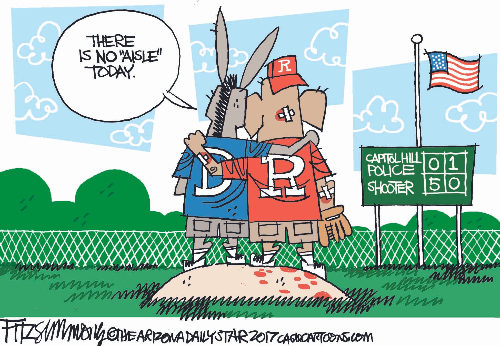 Political cartoon shooting baseball congress | The Week