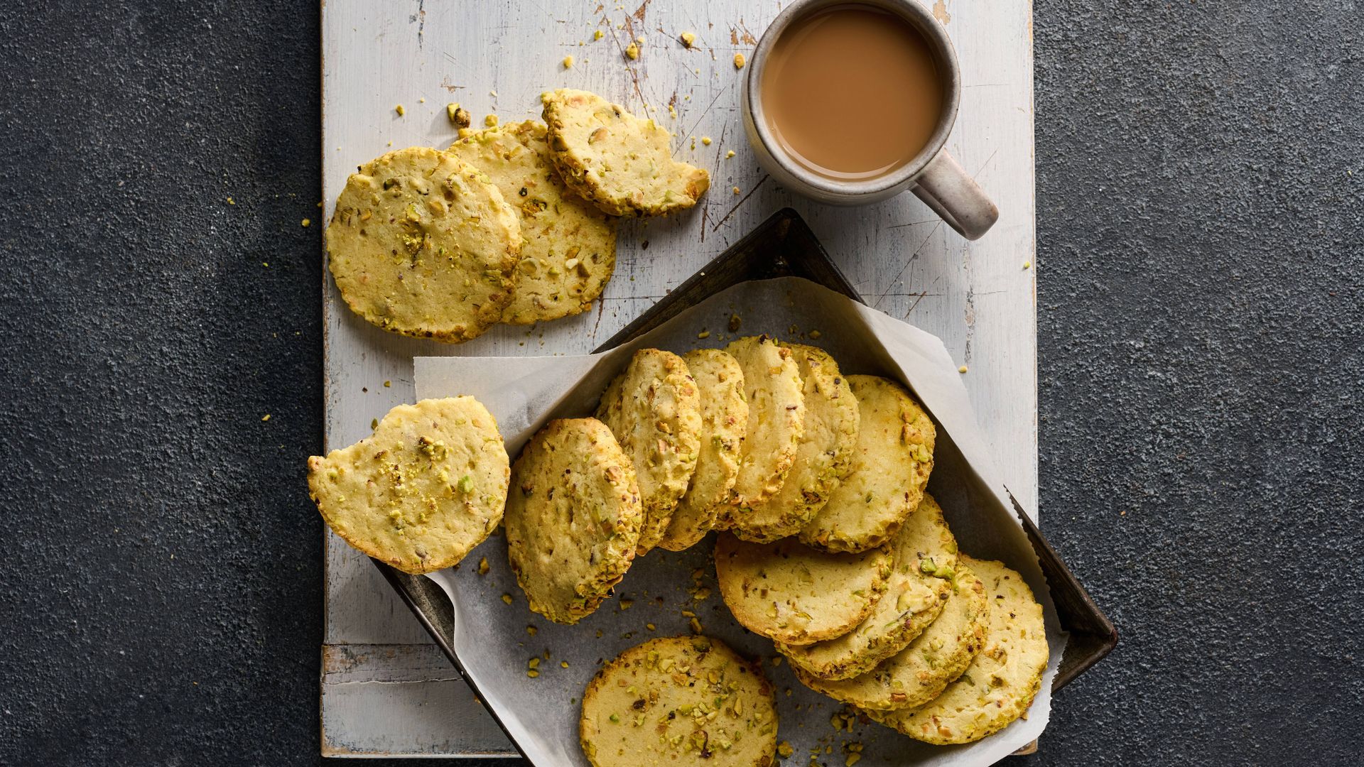 Brown butter and pistachio sable | Baking Recipes | GoodtoKnow