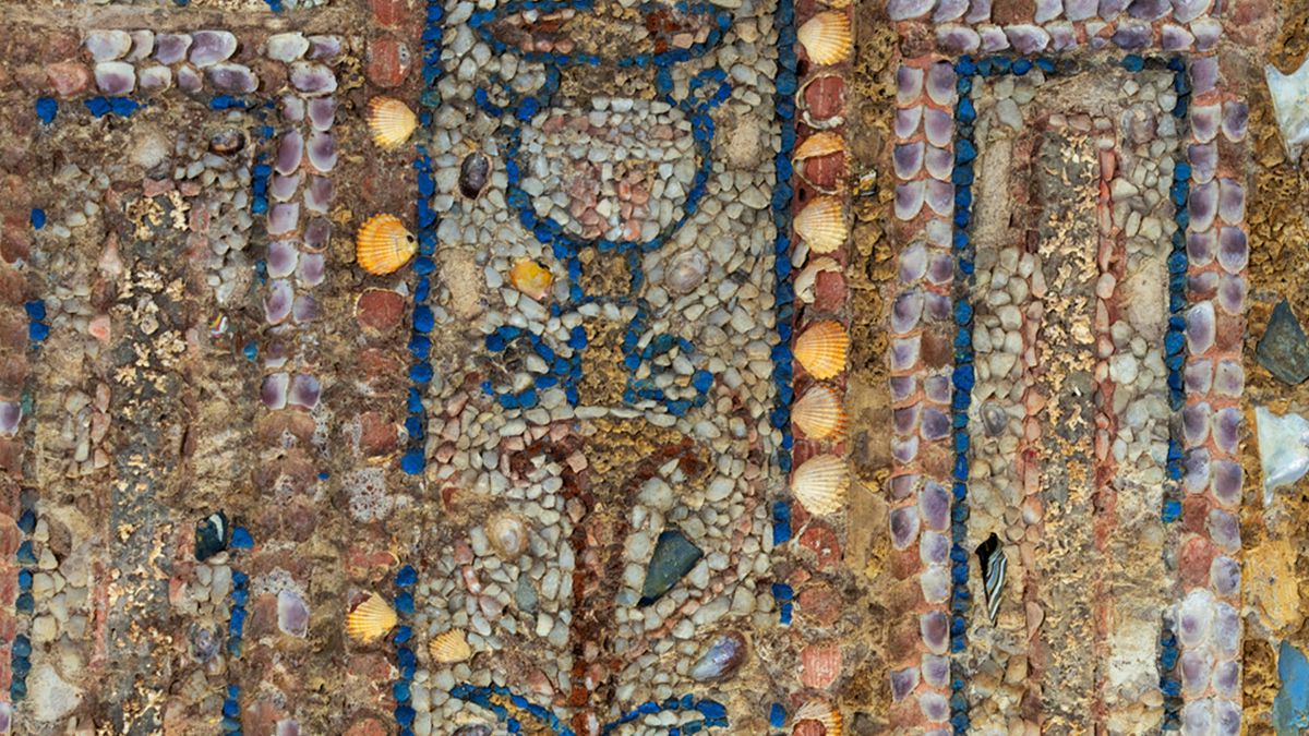 2,300-year-old shell mosaic discovered in luxurious home in Rome | Live ...
