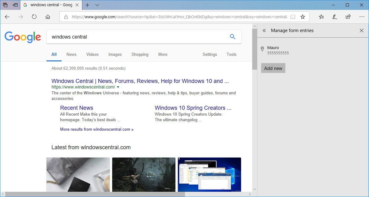 How to manage Microsoft Edge autofill settings | Windows Central