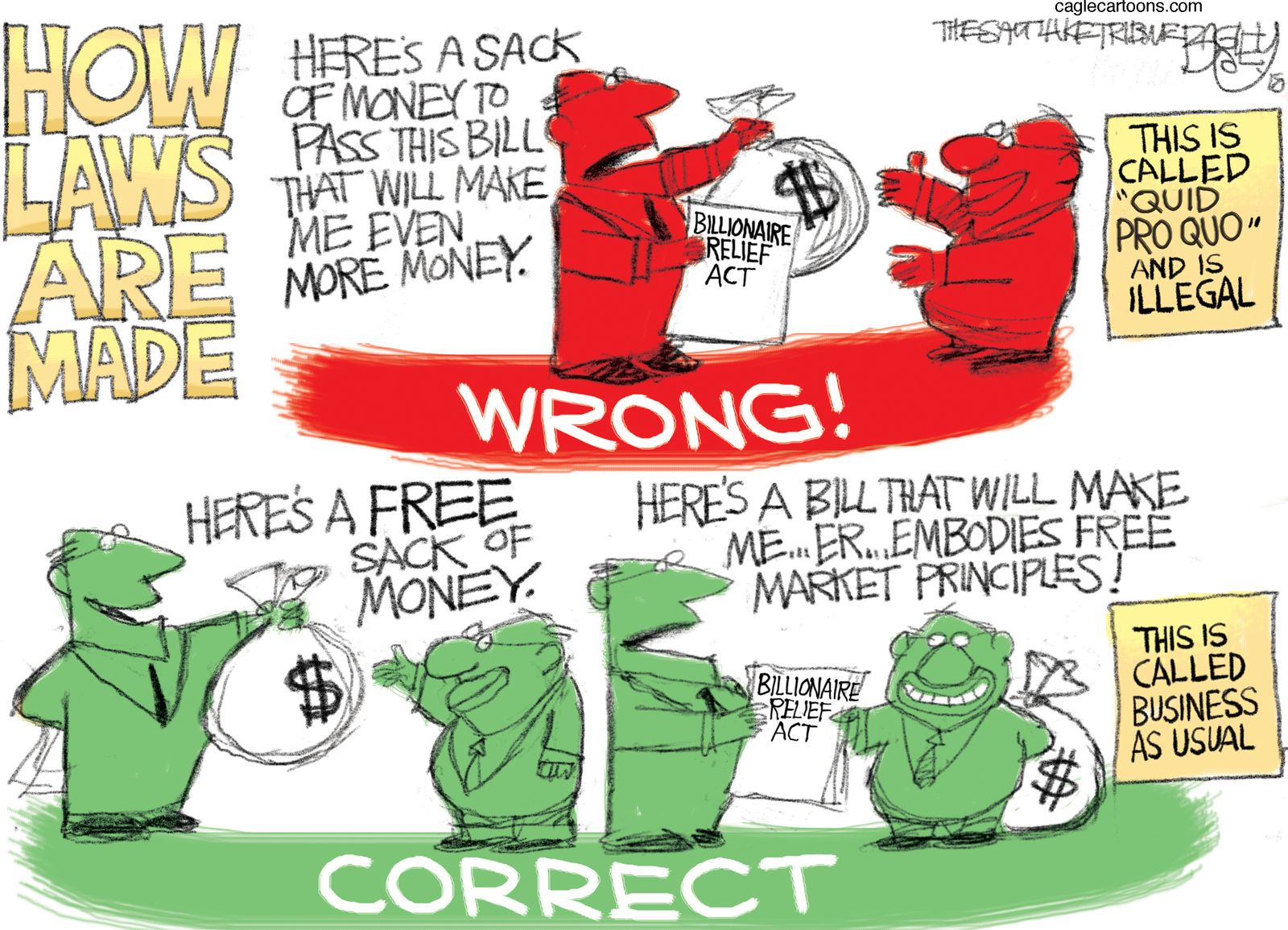 Political cartoon U.S. Congress corruption business | The Week