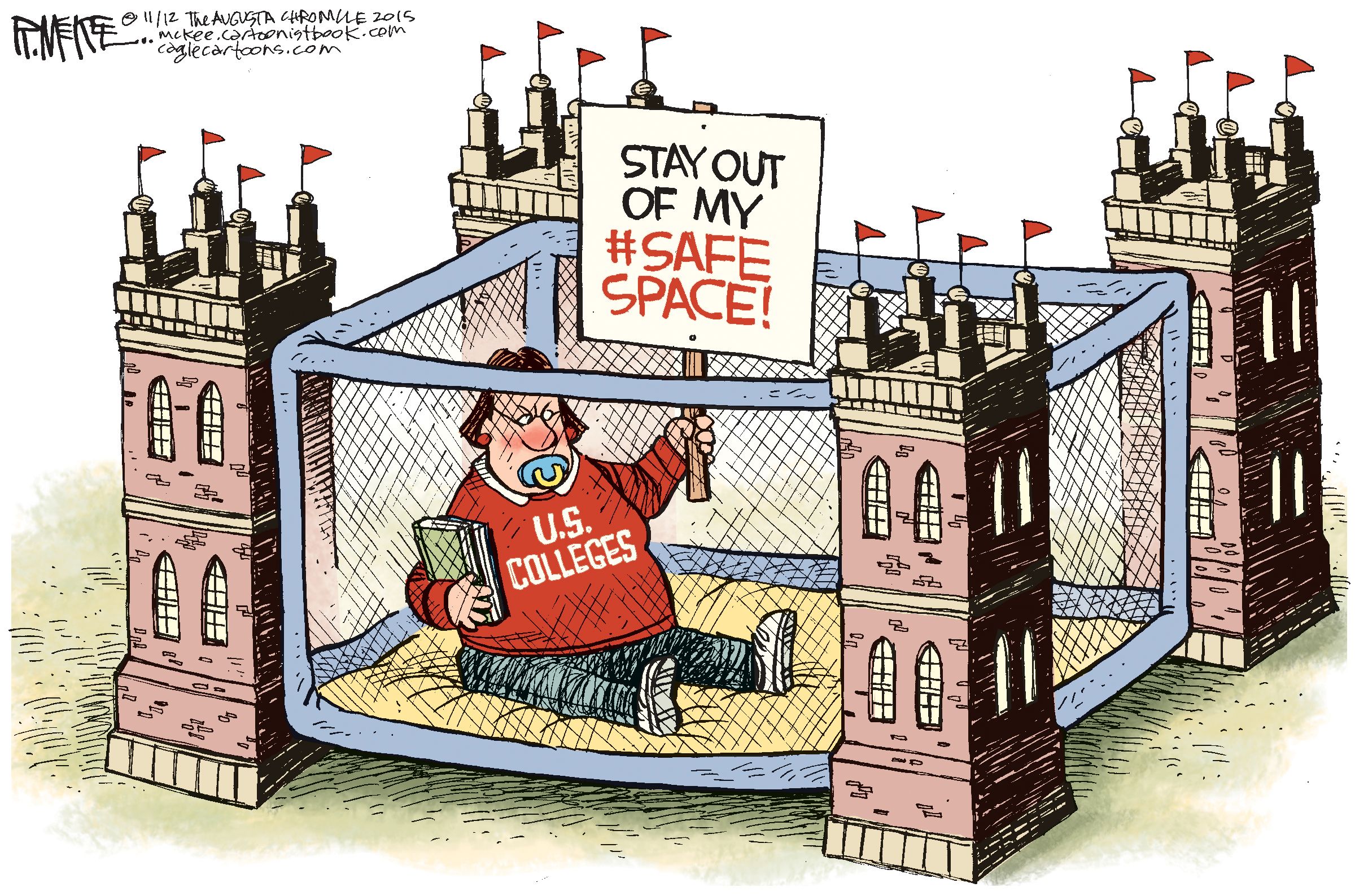 Political cartoon U.S. College Safe Space | The Week