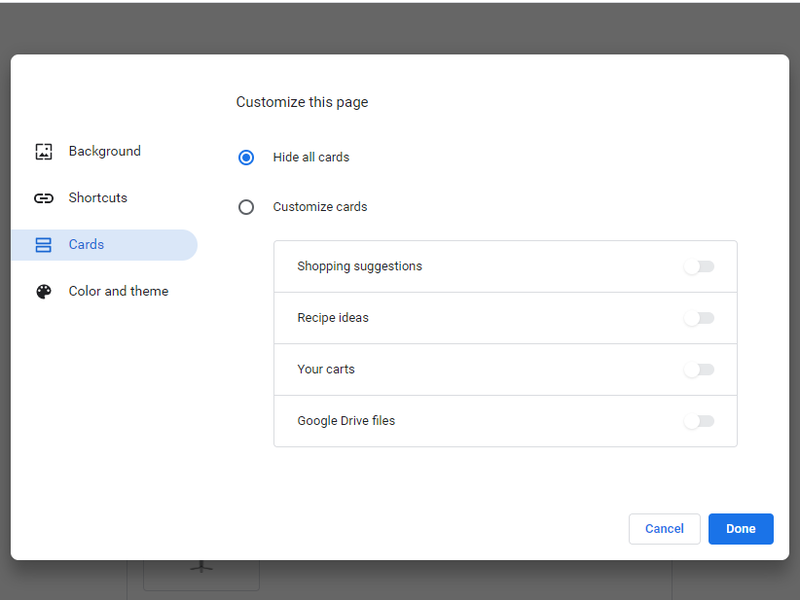 How to remove suggestions from Google Chrome's new tab pages on desktop ...