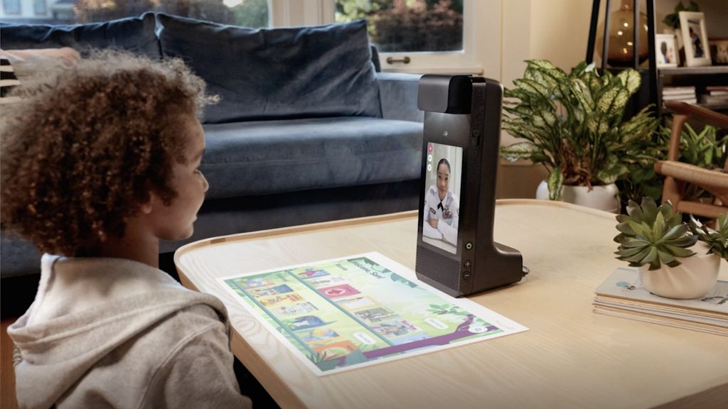 Amazon Glow is a kid-friendly device to video chat and play games with ...