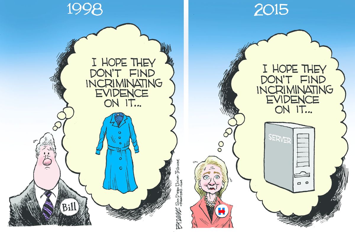 Political cartoon Bill Clinton Hillary Clinton | The Week