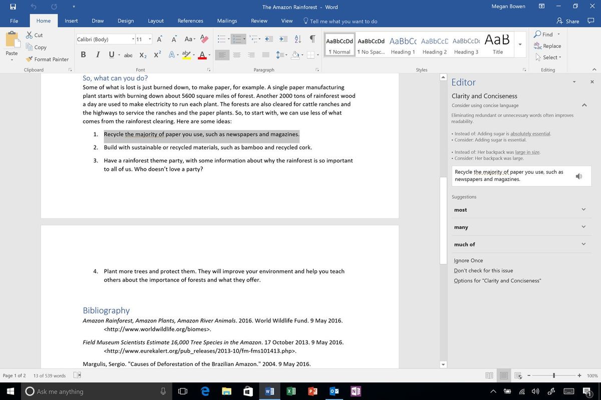 Microsoft Word's new Editor pane helps bad writers write good | Windows ...