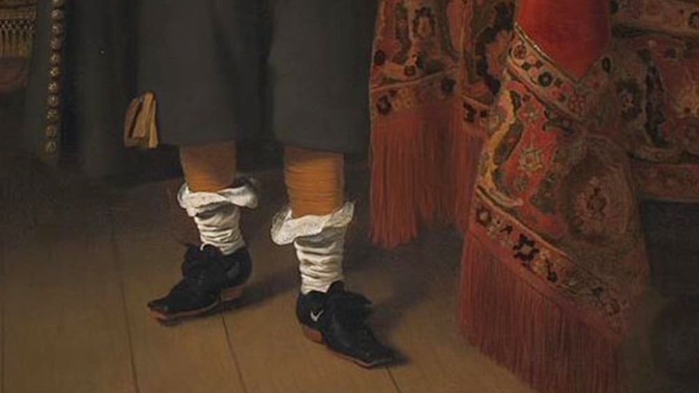 Sorry, but this 17th-century painting does not contain Nike sneakers ...