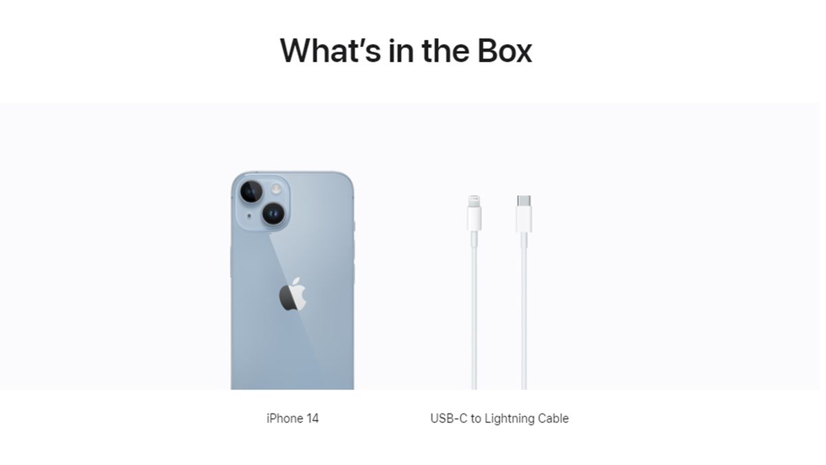 Does the iPhone 14 come with a charger? | TechRadar