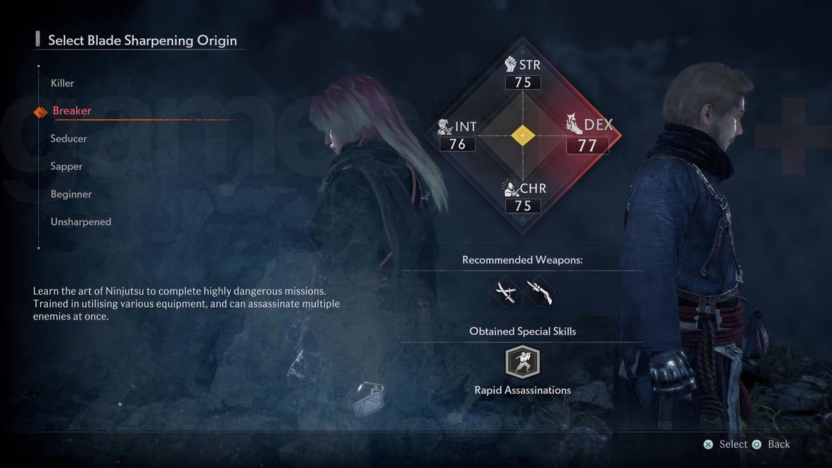 Best Rise of the Ronin classes and Blade Sharpening Origin | GamesRadar+