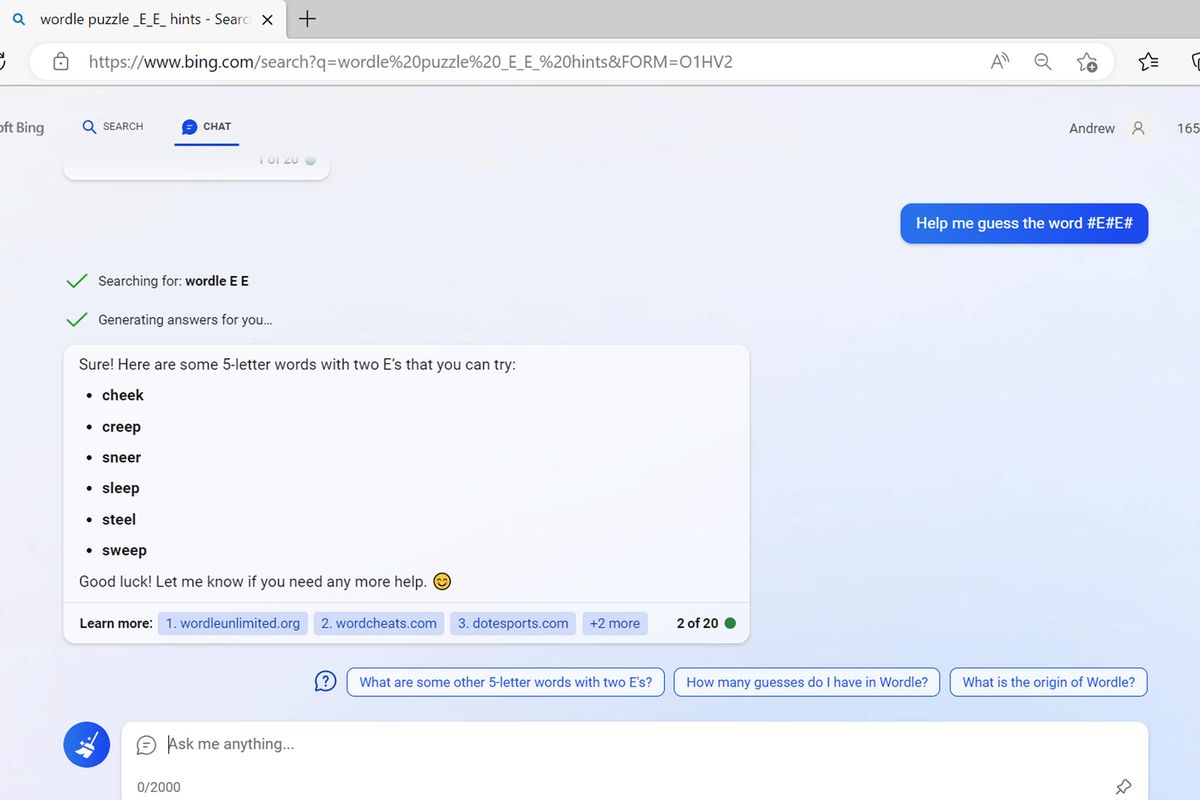 ChatGPT sucks at Wordle, it won’t even help me cheat | Tom's Guide