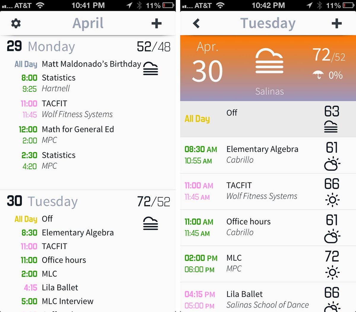 Horizon Calendar review: Check the weather at the location of your next ...