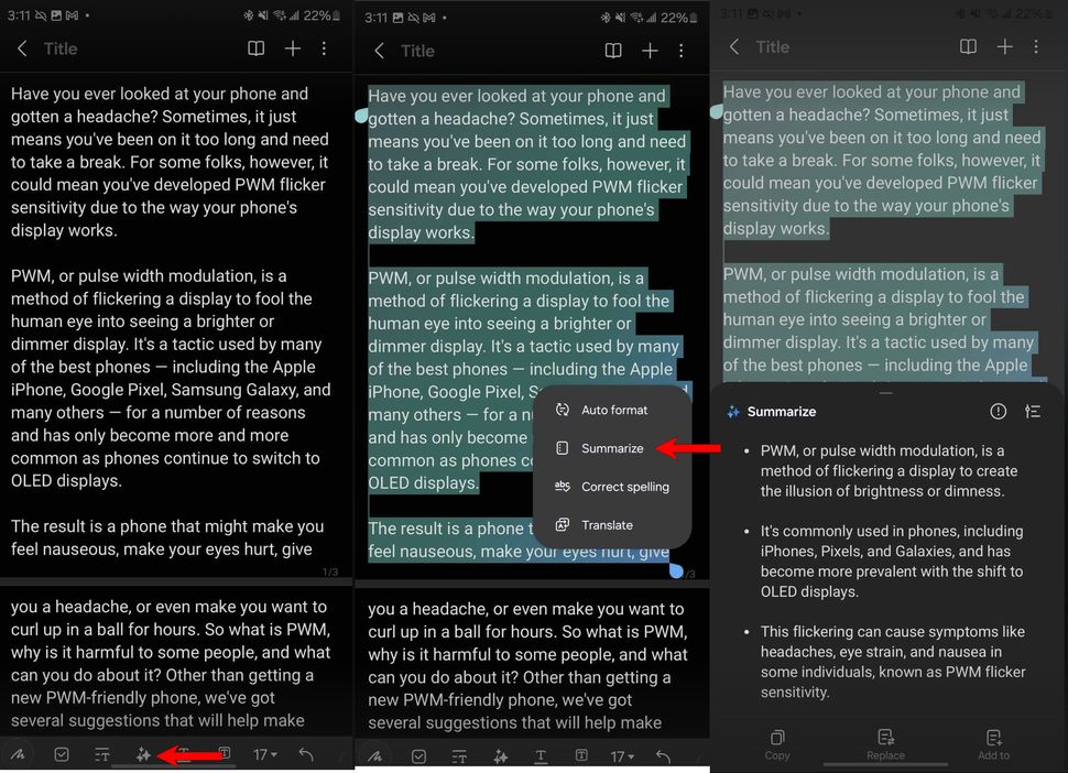 How to transcribe and summarize using Samsung Notes on the Galaxy S24 ...