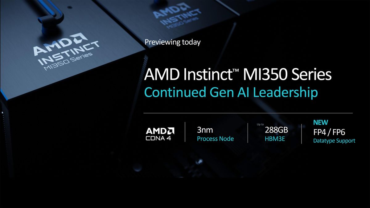 AMD reveals core specs for Instinct MI355X CDNA4 AI accelerator ...