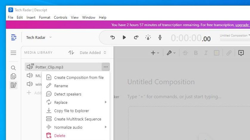 Descript audio and podcast platform review | TechRadar