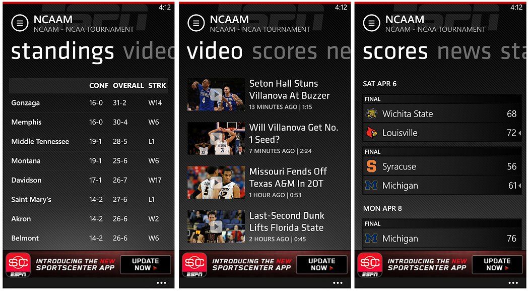 Our top Windows Phone apps for keeping up with March Madness | Windows ...