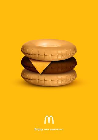 Brilliant McDonald's ads bring the logo to the beach | Creative Bloq